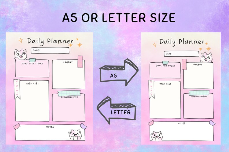 Cute Pastel Cat Printable Planner - Etsy