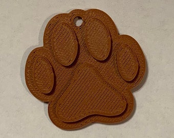 3d Printed Dog Paw Keychain - Etsy