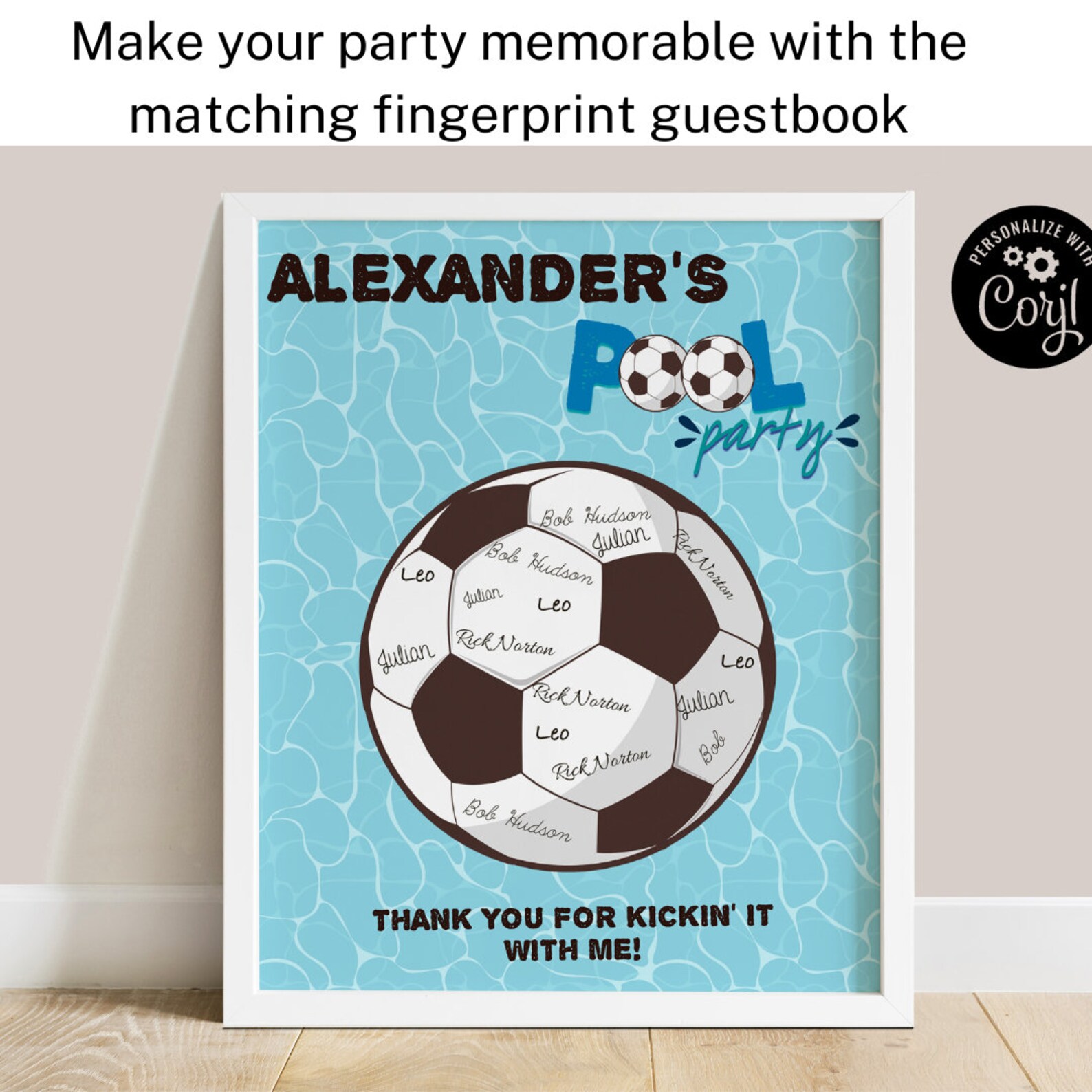 Editable Soccer Pool Party Ticket Invitation, Summer Birthday Invite ...