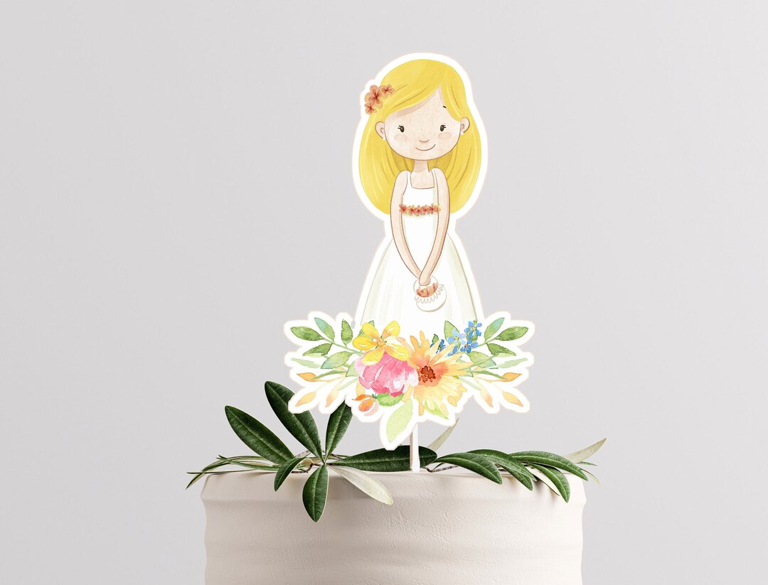 First Communion Cake Topper Instant Download, First Communion Party ...