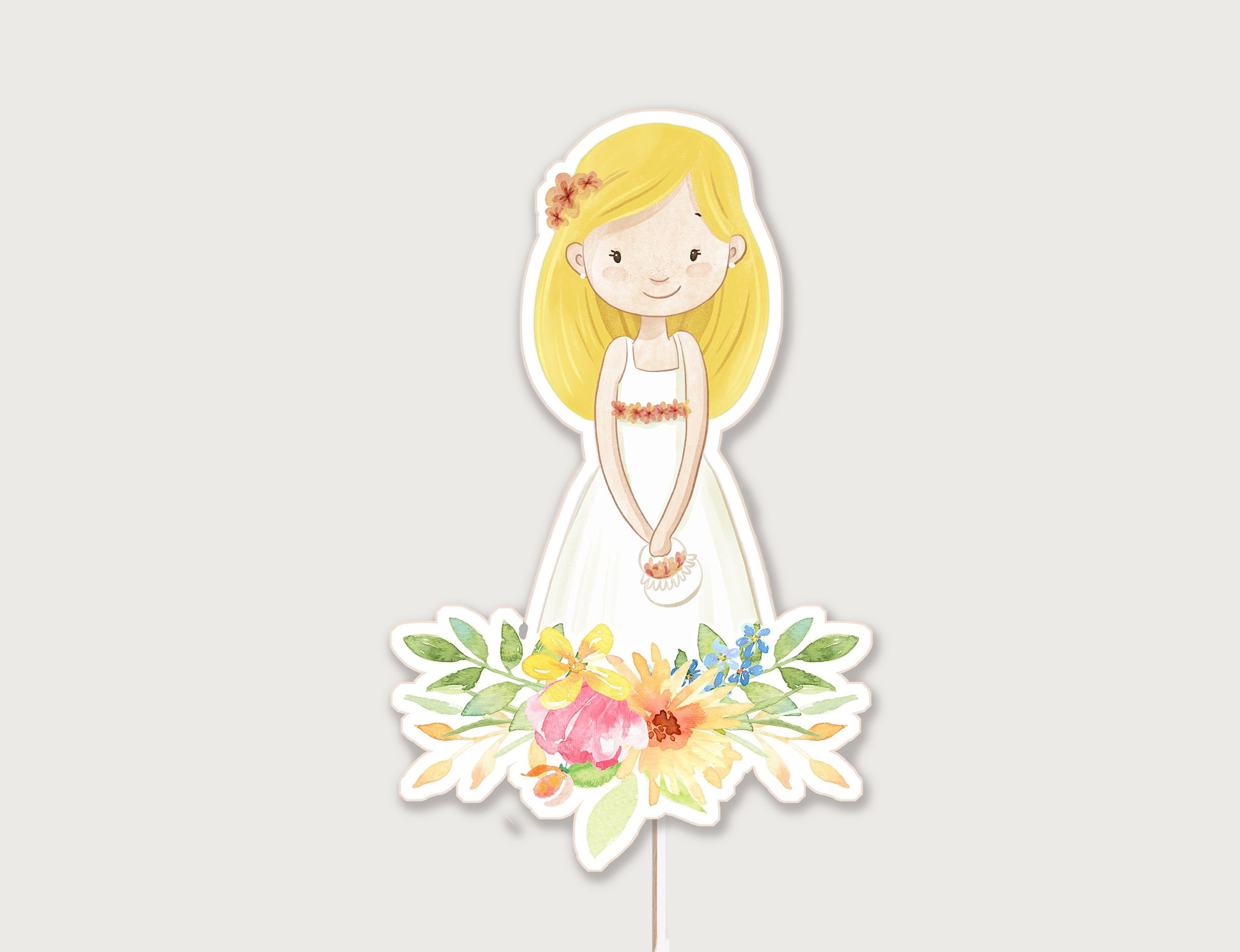 First Communion Cake Topper Instant Download, First Communion Party ...