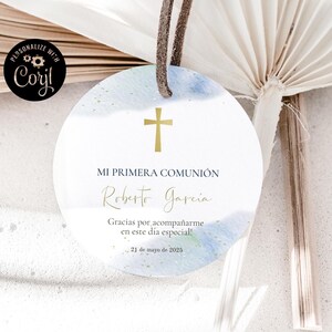 Mi Primera Comunión Tag Template, First Communion Spanish Thank You ...