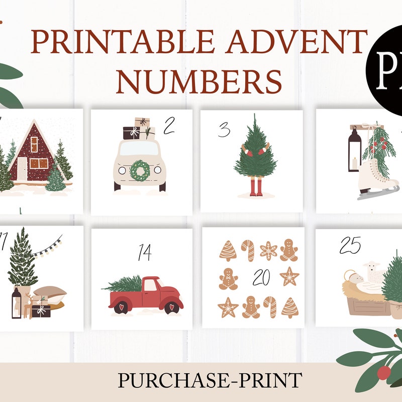 Advent Numbers - Etsy
