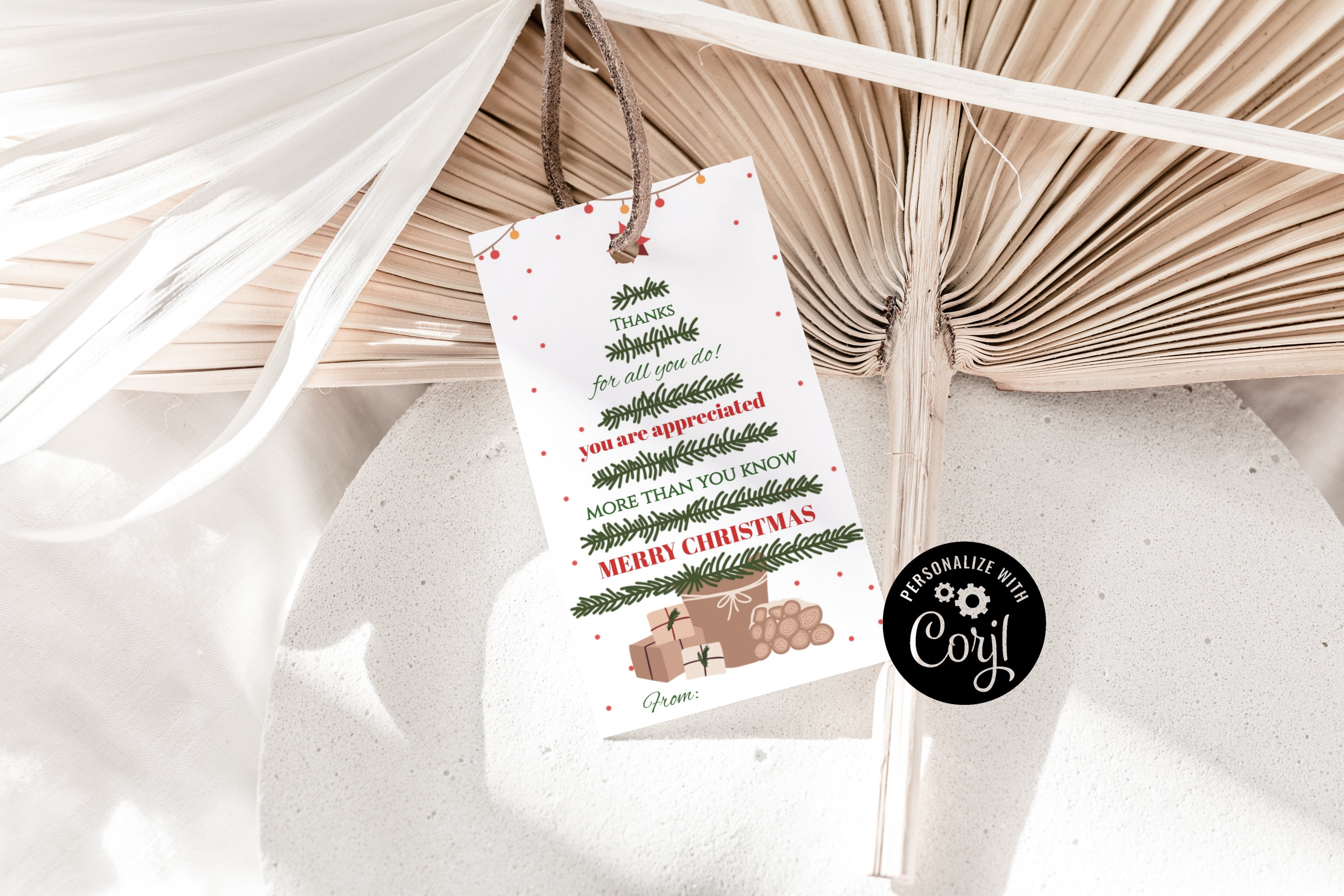 Teacher Christmas Gift Tags Printable, Editable Thank You Teacher Favor ...