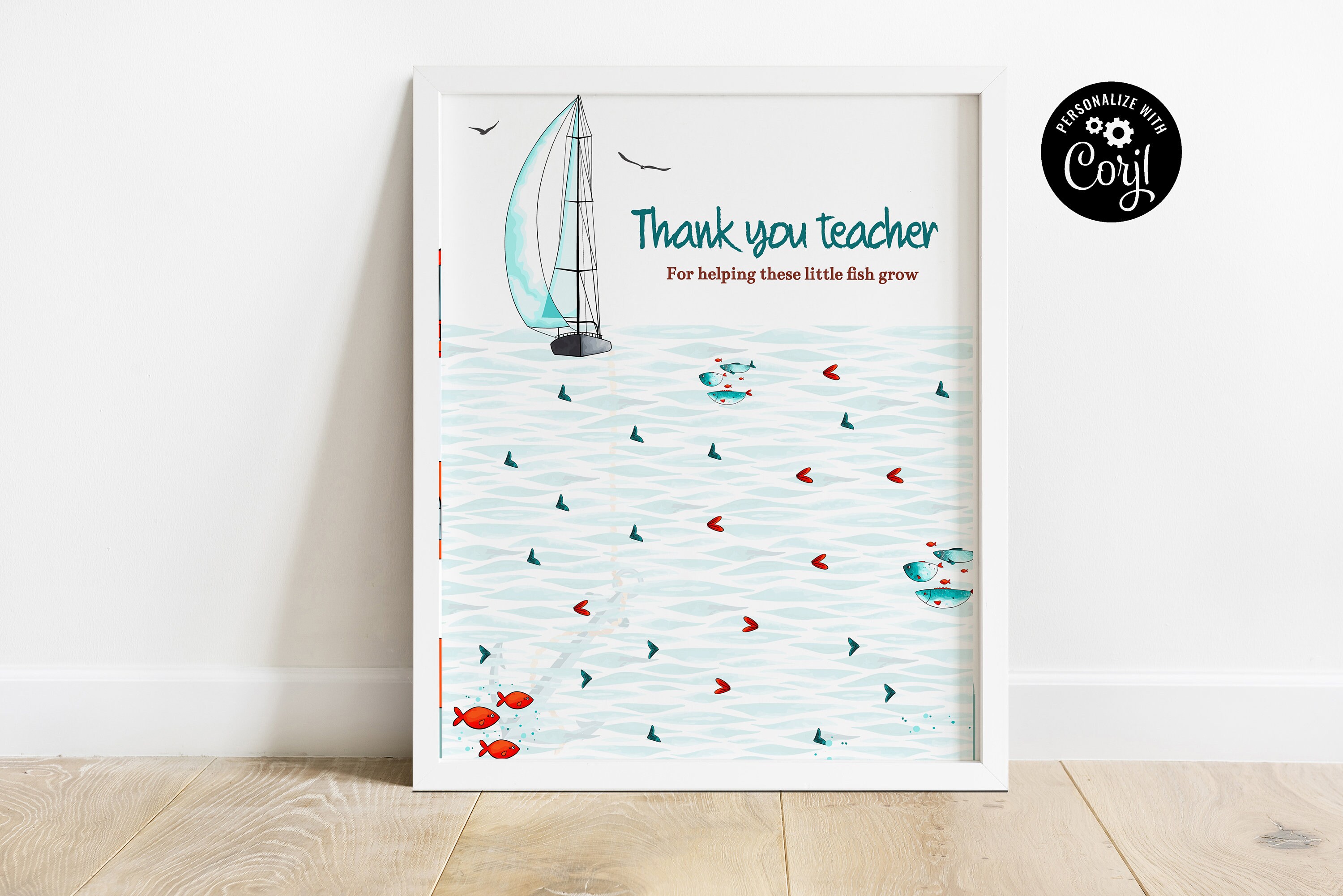 Editable Teacher's Appreciation Fingerprint Art, Thank You Teacher ...
