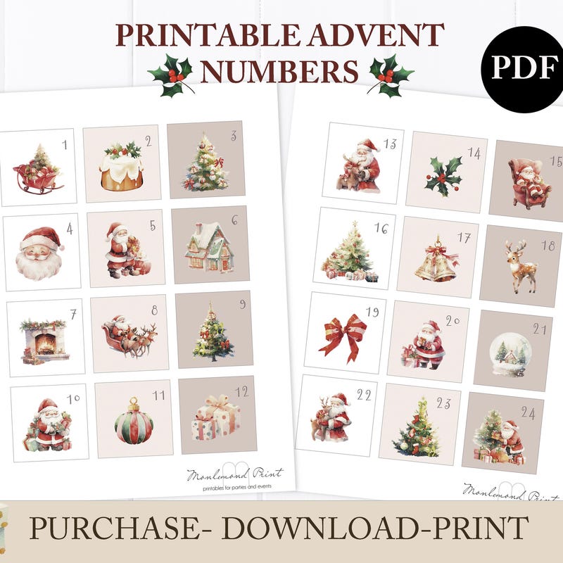 Advent Numbers - Etsy