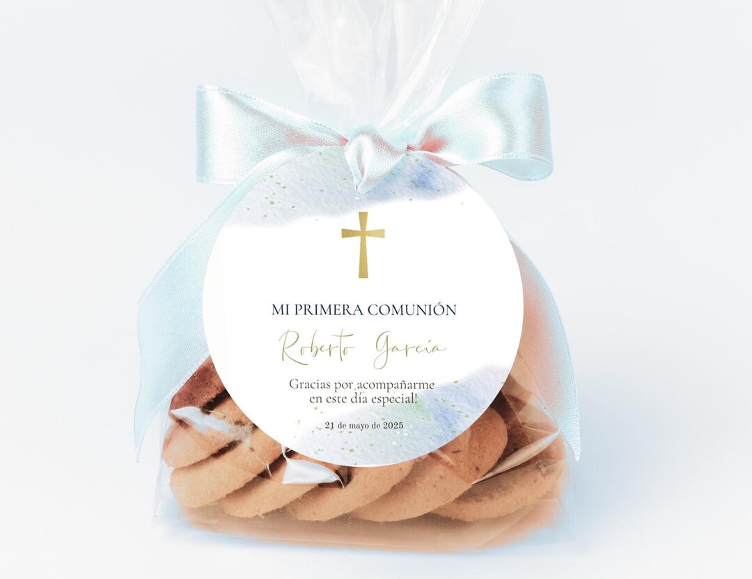Mi Primera Comunión Tag Template, First Communion Spanish Thank You ...