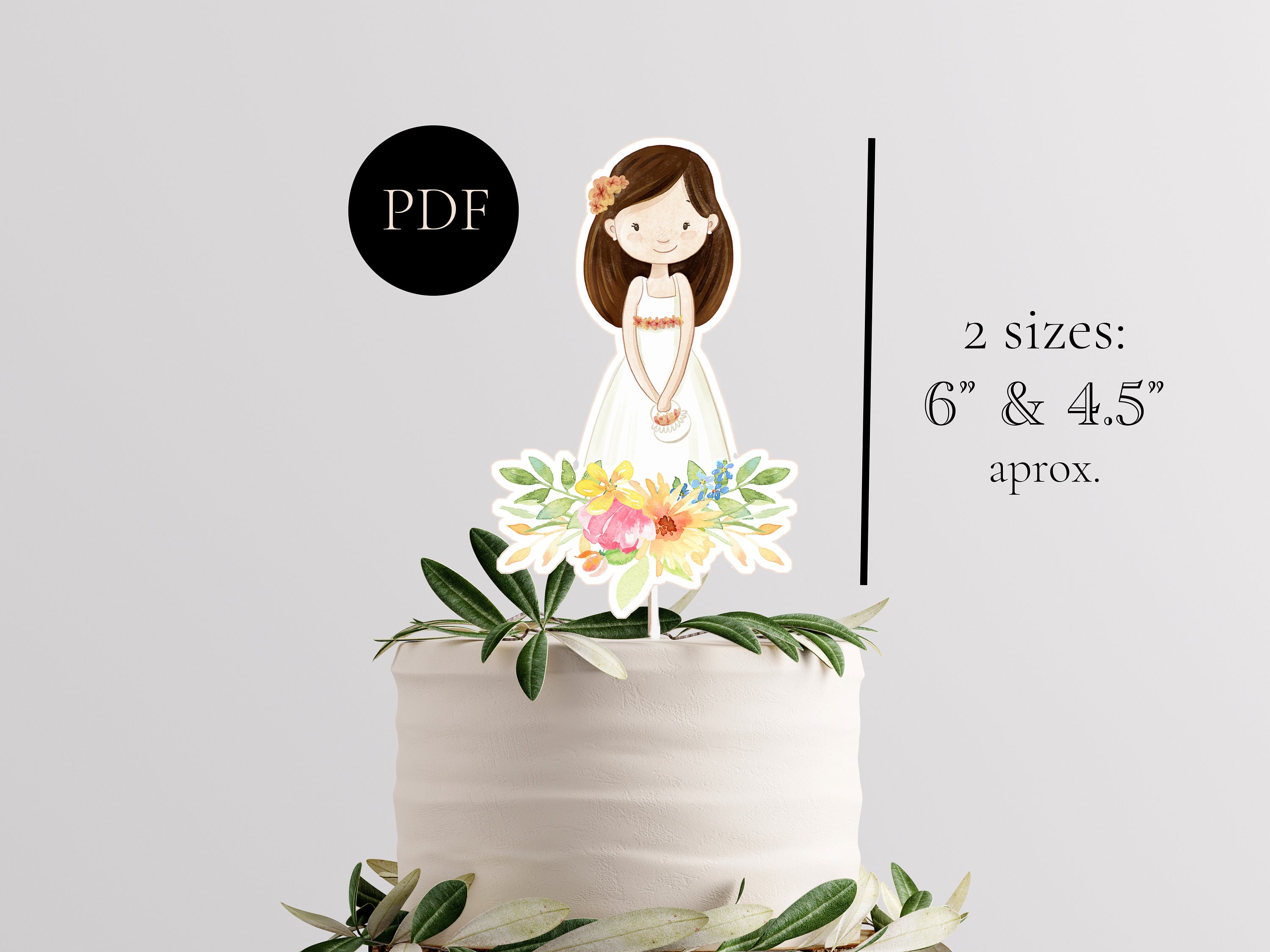 Printable First Holy Communion Centerpieces, Girl 1st Communion Cake ...