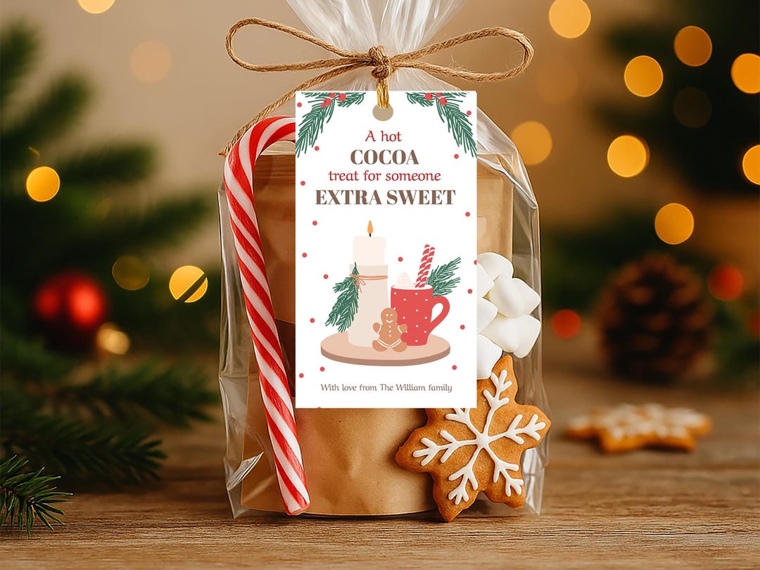 Hot Cocoa Gift Tags: Printable Christmas Favor Labels (digital) - Etsy UK