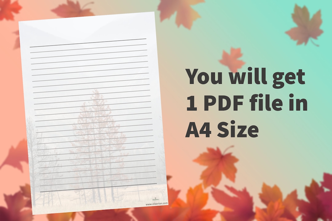 Autumn Forest Theme Printable Notepad Printable Writing - Etsy