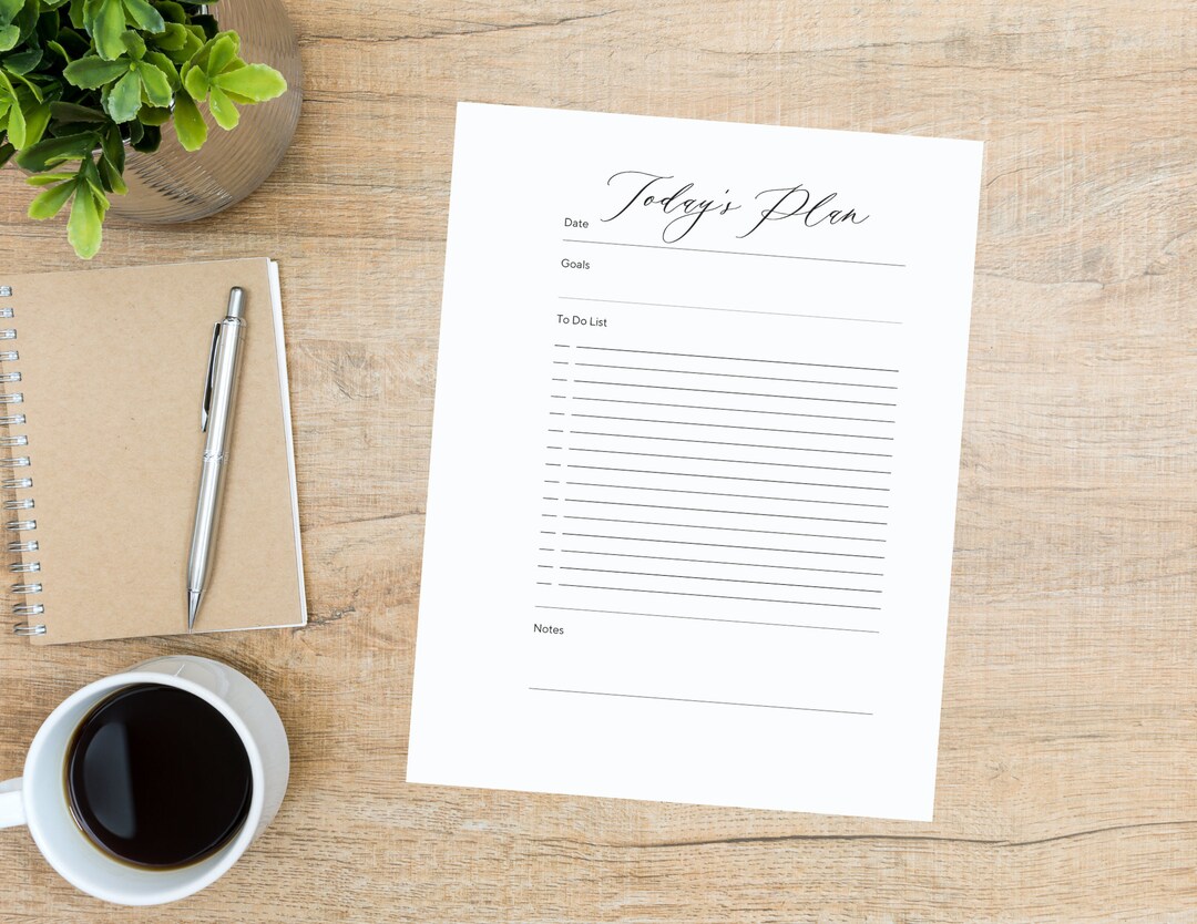 Minimalist To-do List Download and Print - Etsy