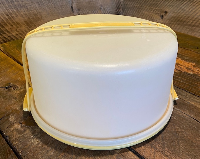 Large Vintage Tupperware Cake Carrier Cake Keeper With Handle Harvest ...