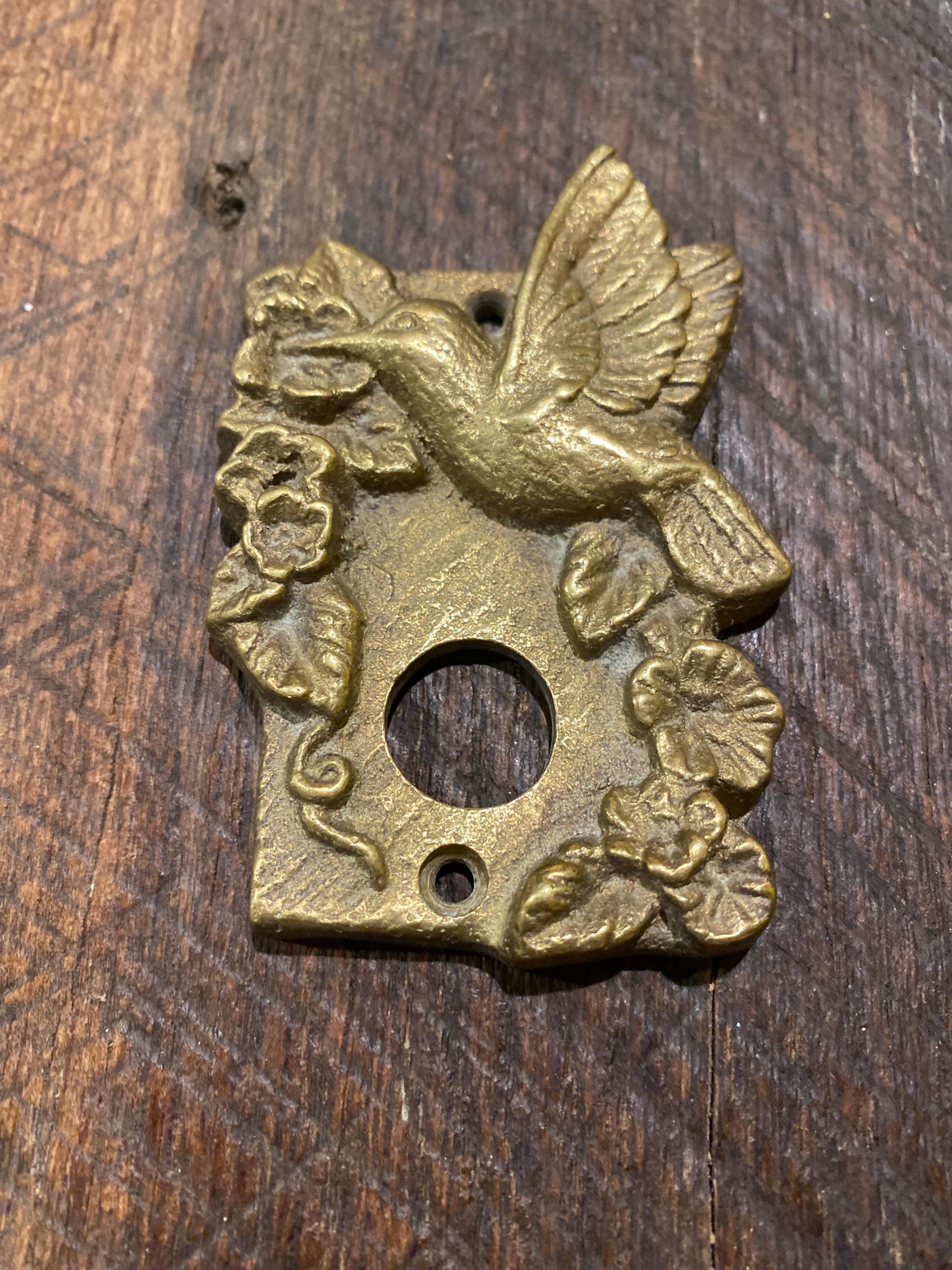 Vintage Brass Hummingbird Doorbell Cover Plate 3 1/2 X 2 1/4 - Etsy