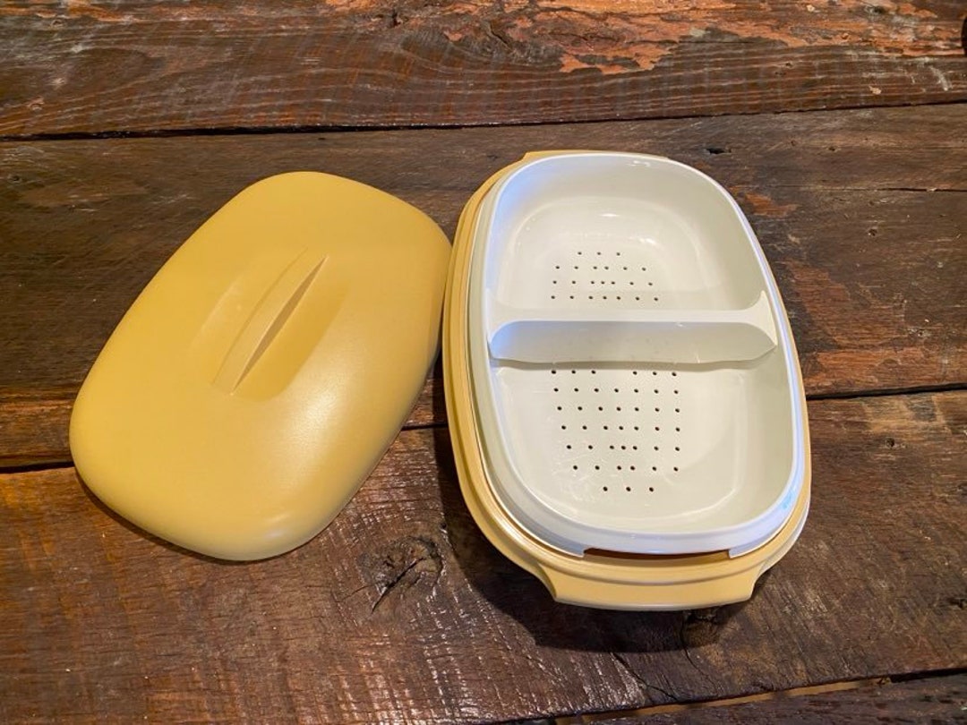 Vintage Tupperware Steamer Harvest Gold Four Piece Set 1275-5 1273-3 ...