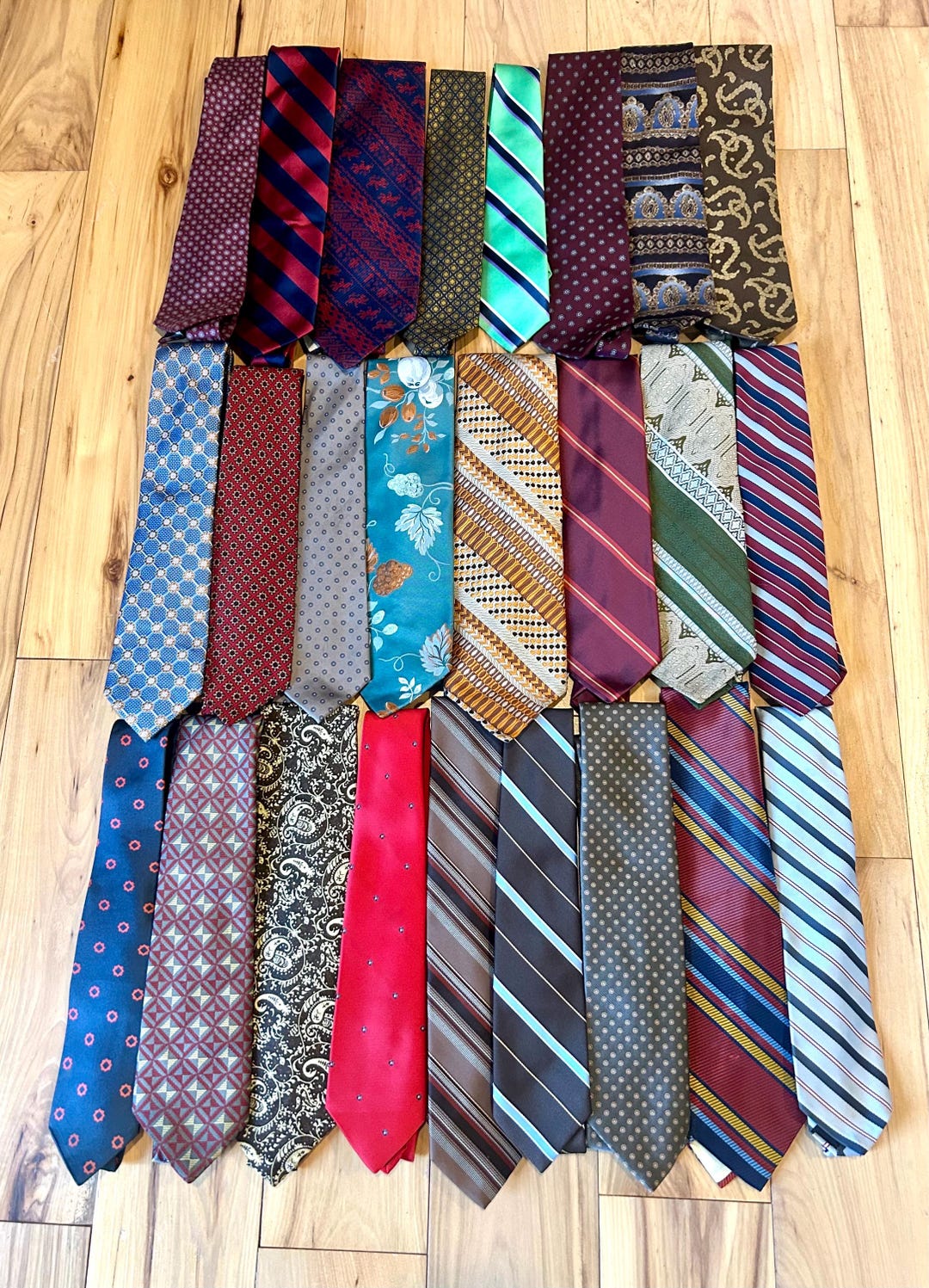 Retro Vintage Neckties- Lot of 5 Unique 70s 80s 90s 00s Ties - Etsy