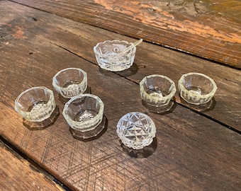 Vintage Glass Salt Cellars | Choice of Glass Salt Cellars | Cut Glass ...