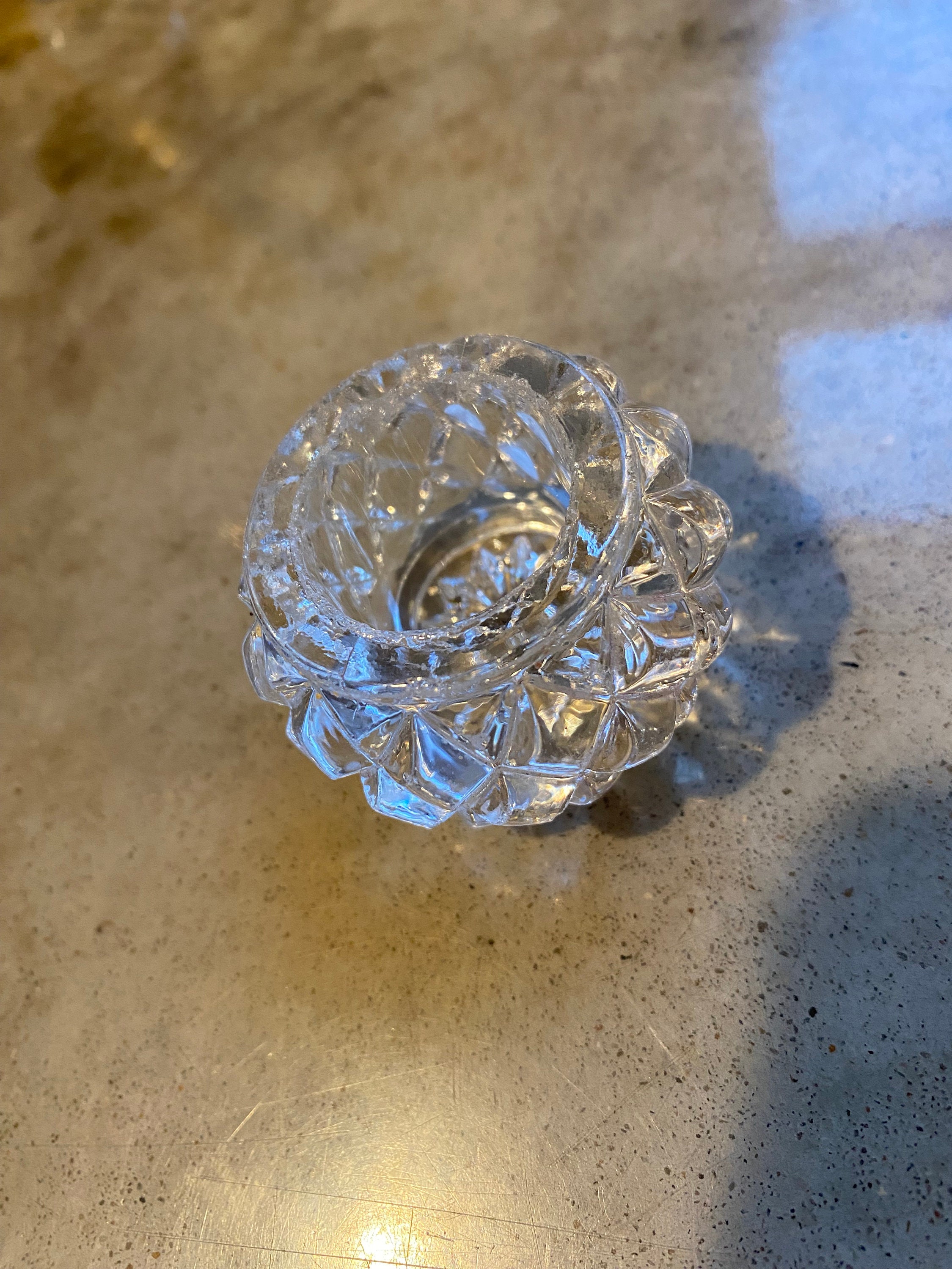 Vintage Clear Glass Cut Glass Salt Cellars - Etsy