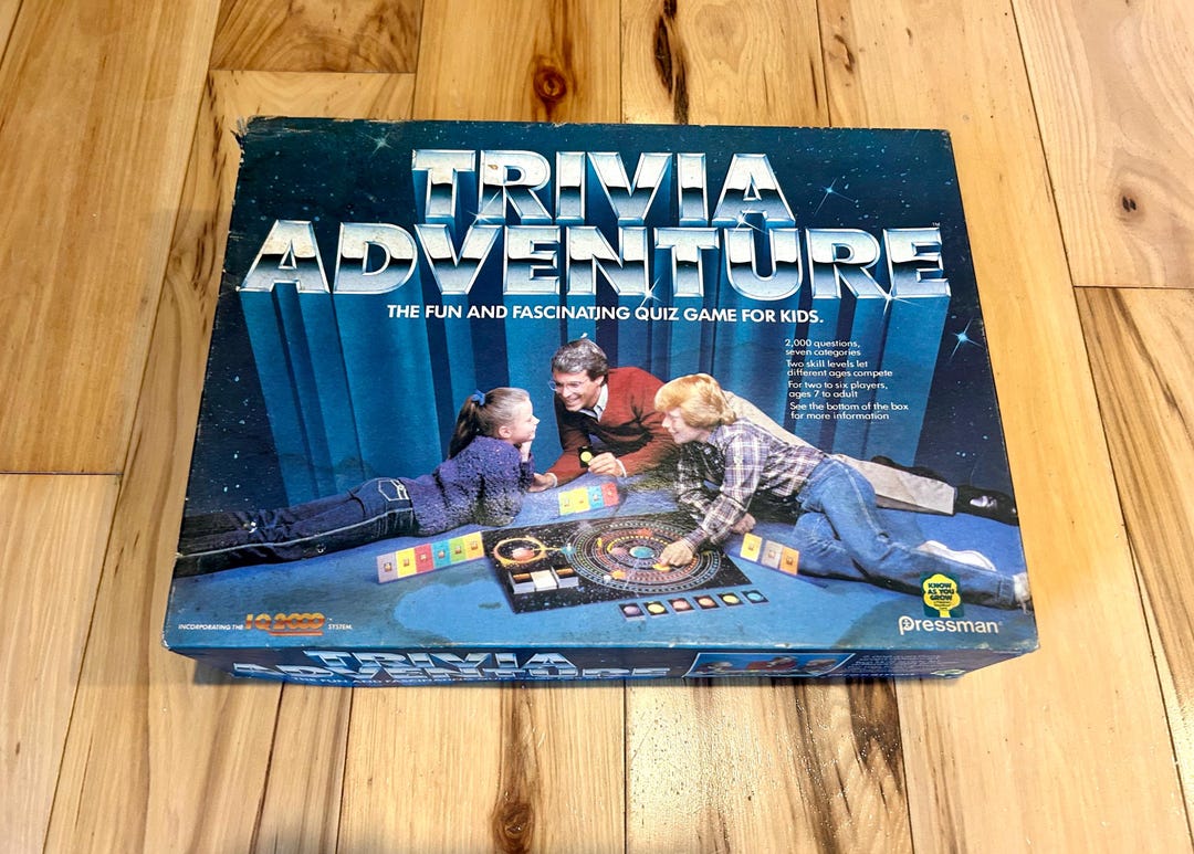 Vintage Trivia Adventure Board Game 1983- the Fun and Fascinating Quiz ...
