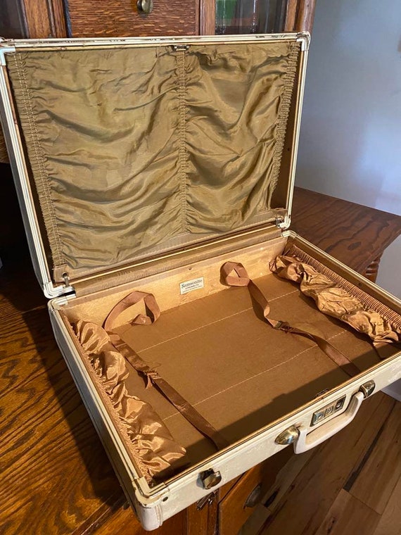 Vintage Samsonite Streamlite Beige Marble Hard Shell … - Gem