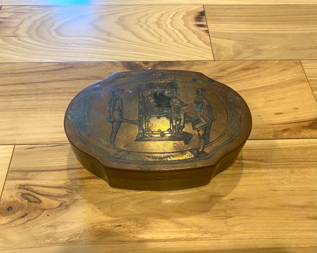 Antique Schrafft's Brass Candy Tin Chocolate Cookie Tin- the Schrafft ...