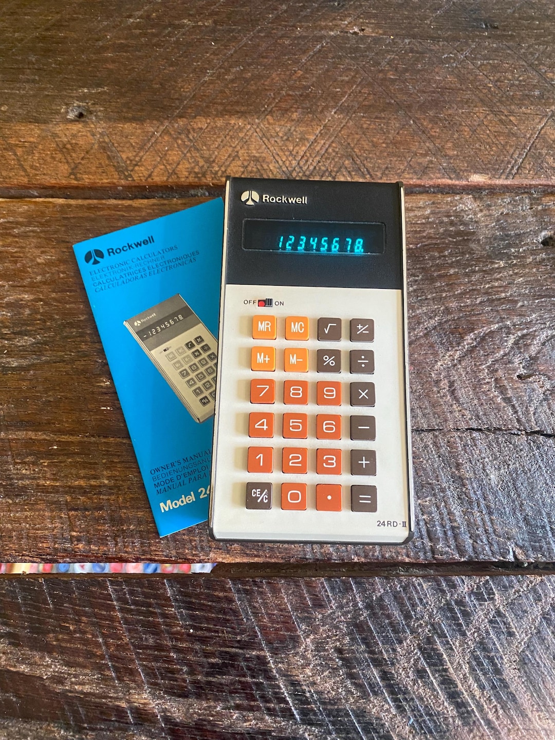 Working Vintage 1970s Rockwell Electronic Calculator Model 24 RD-II ...