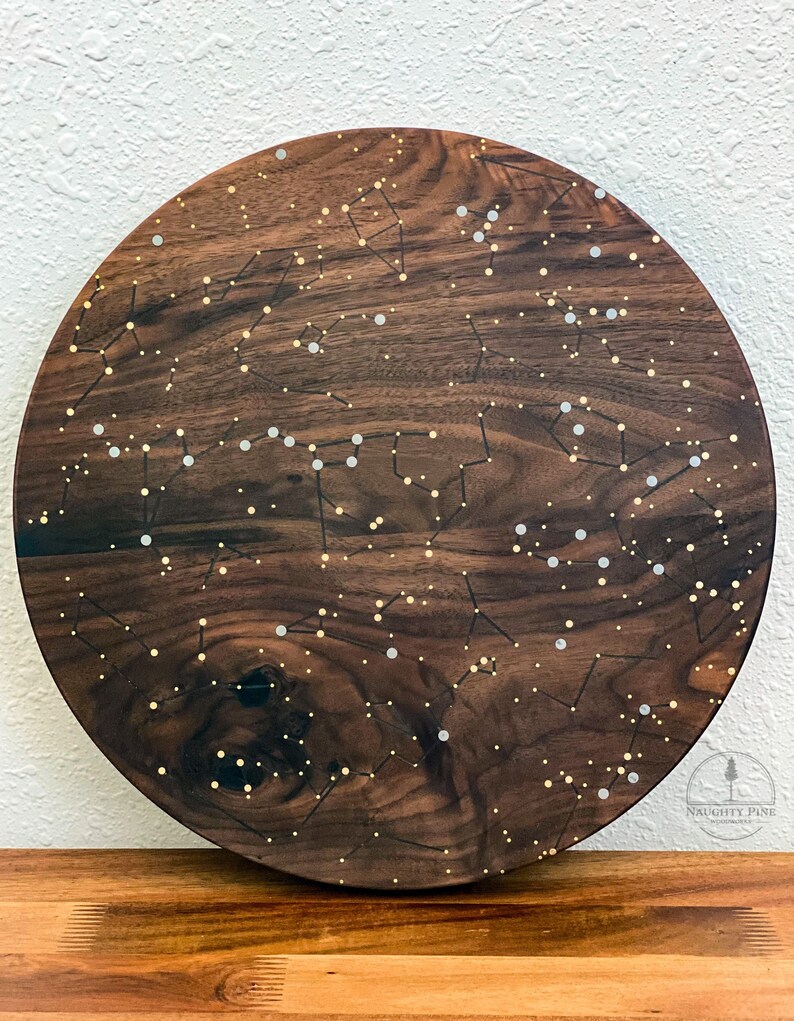 Personalized Wood and Metal Star Map Wall Art Custom Constellation Map ...