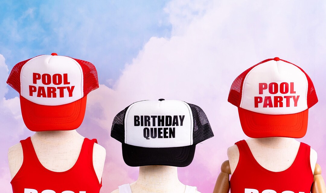 Kid's Birthday Party Caps, Kids Custom Trucker Hats, Kid's Baseball ...