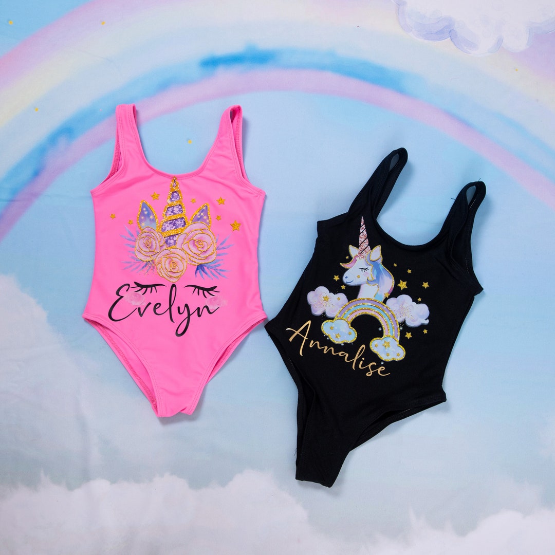 Unicorn Swimsuits for Kids, Personalized Swimsuits, Unicorn Party, One ...