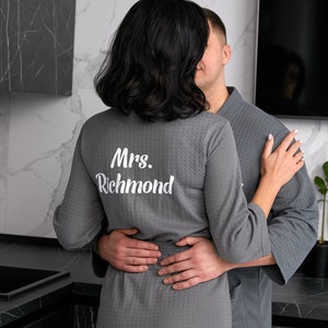 Custom Mr and Mrs Waffled Robes, Matching Robes for Couple, Groom and ...