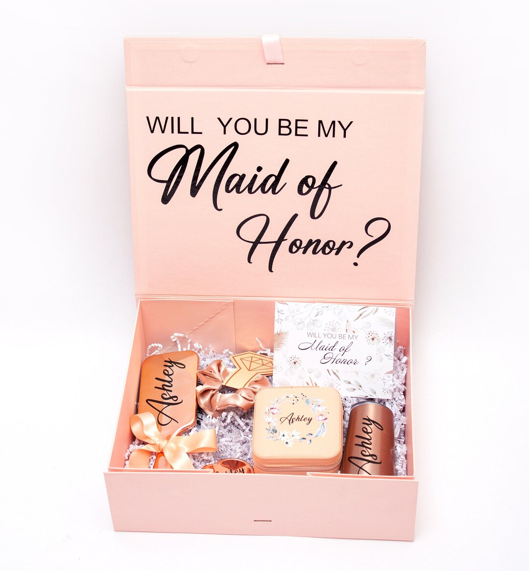 Maid of Honor Gift, Bridesmaid Proposal Gift Set, Custom Bridesmaid ...