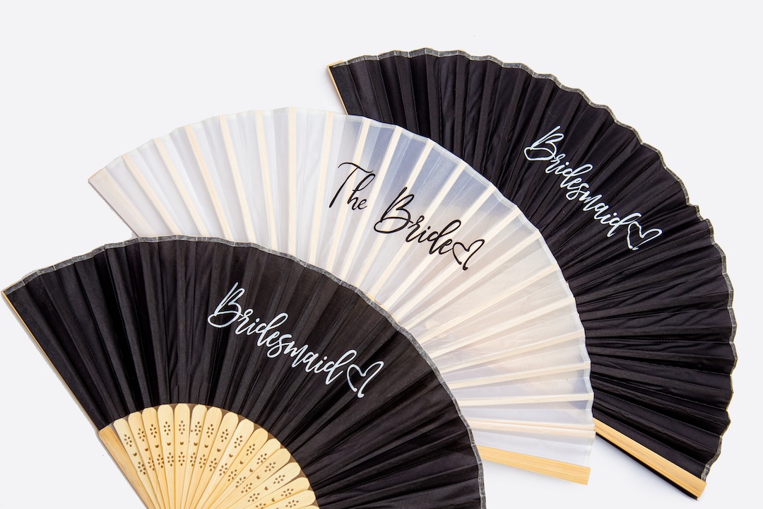 Bride and Bridesmaids Hand Fan, the Bride Hen Fan, Bachelorette Gifts ...