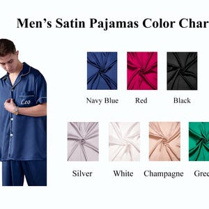 Personalized Pjs With Names, Mr and Mrs Pajamas, Gift for Couple, Satin ...