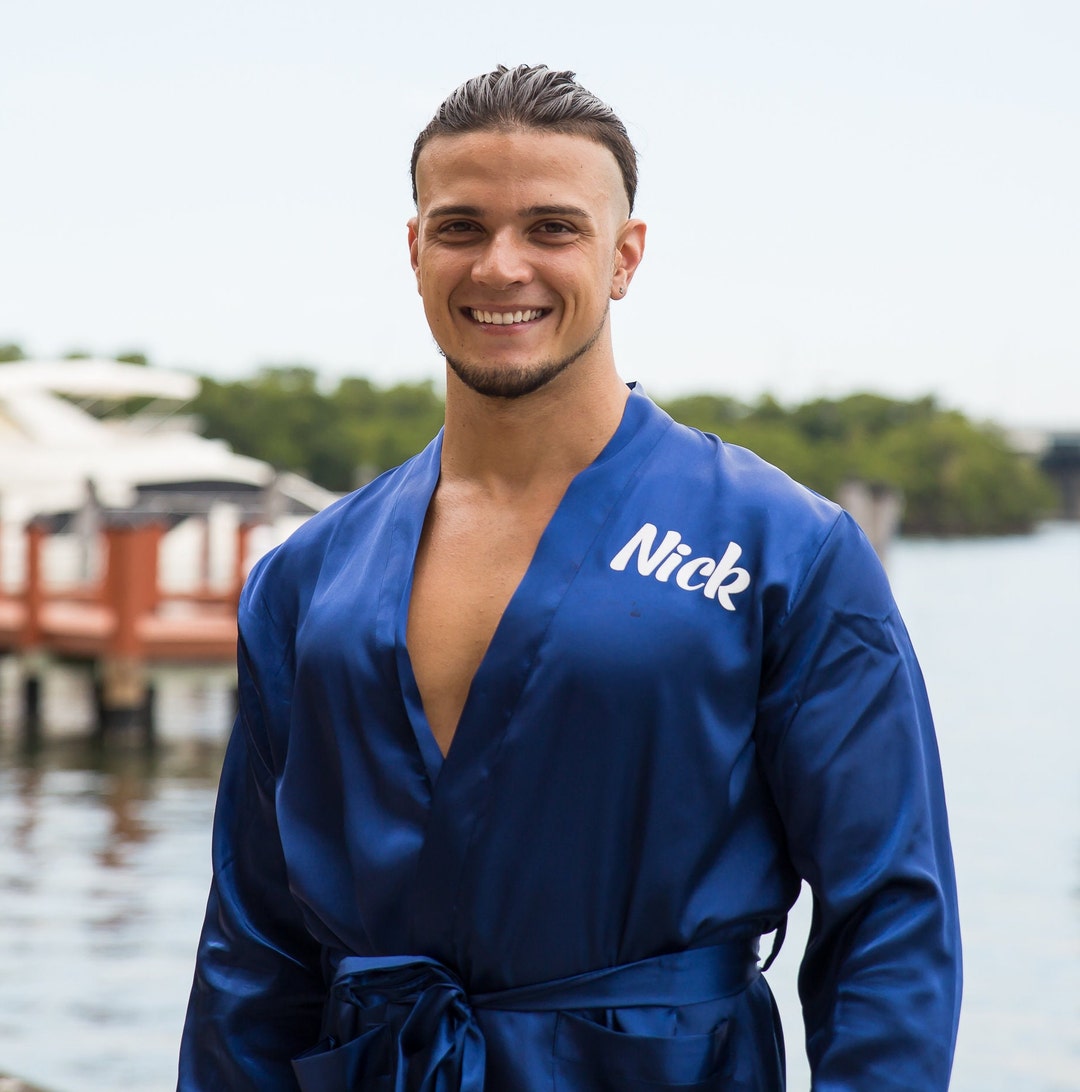 Men's Personalized Satin Robes, Custom Robes, Groomsmen Gift, Groomsmen ...