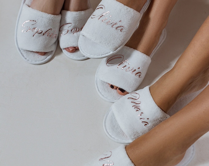 Custom MRS Pearls Slippers, Bride Fluffy Slippers, Custom Bride ...