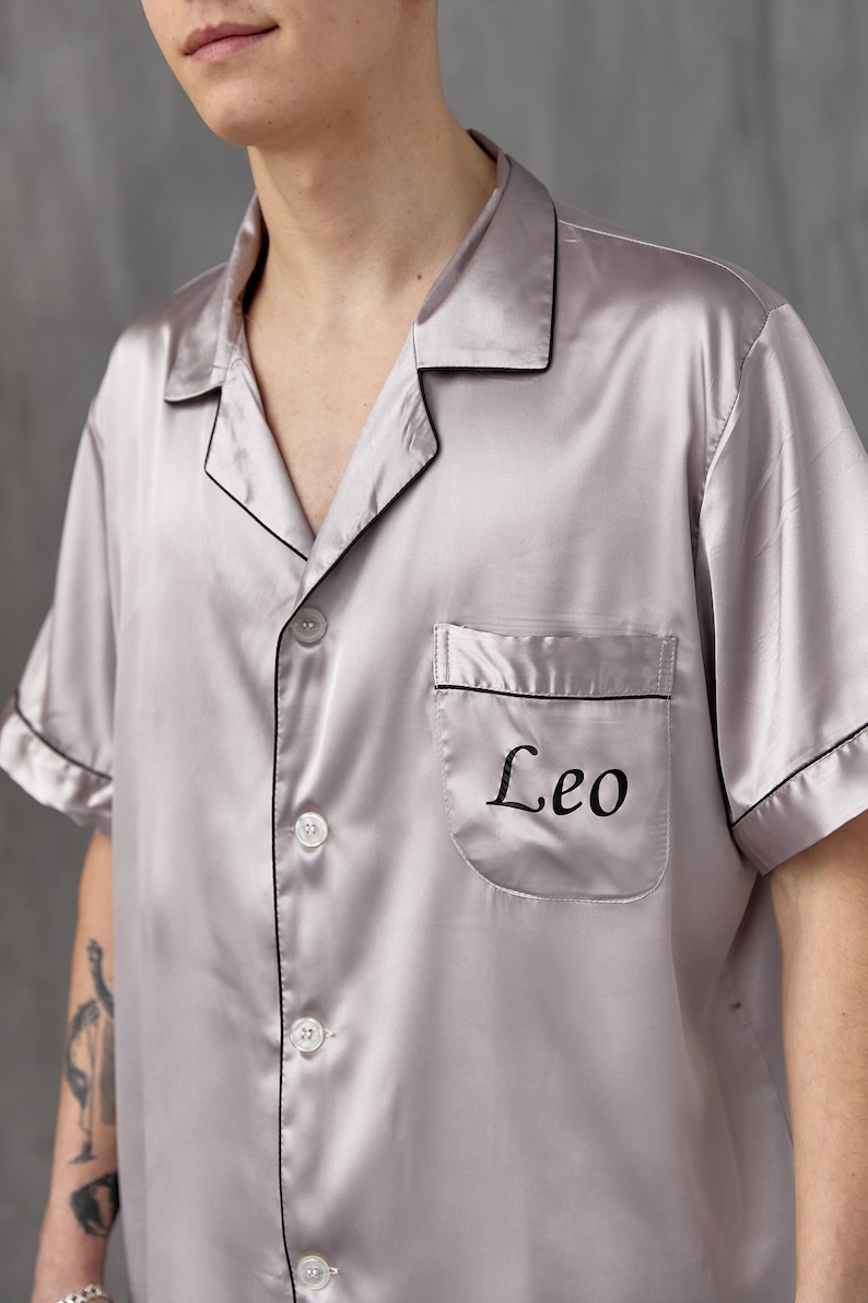 Custom Groom Satin Pajamas, Personalized Pajama Set for Men, Mr Pajama ...