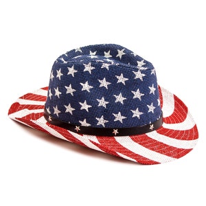 Unisex Custom America Flag Cowboy Hat, USA Flag Unisex Cowboy Hat ...