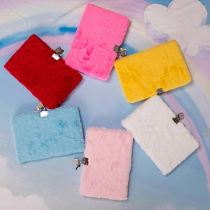 Personalized Fluffy Journal With Lock, Custom Name Fluffy Diary, Gift ...