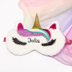 Custom Sleep Mask for Kids, Personalized Eye Mask for Girl, Unicorn ...