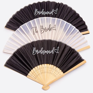 Bride and Bridesmaids Hand Fan, the Bride Hen Fan, Bachelorette Gifts ...