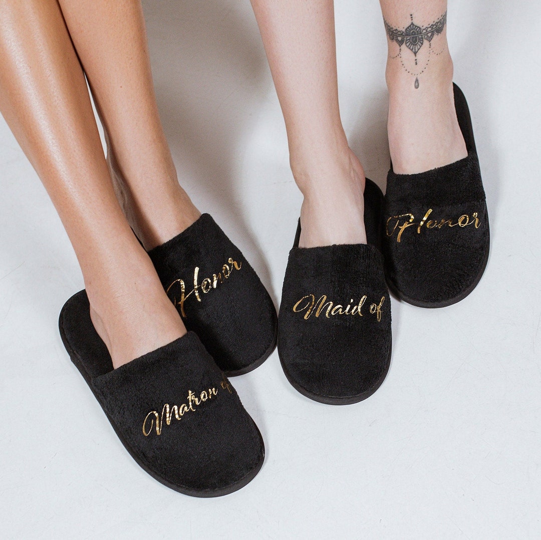 Custom Bridesmaid Slippers, Bachelorette Gifts, Girls Trip Gifts, Spa ...