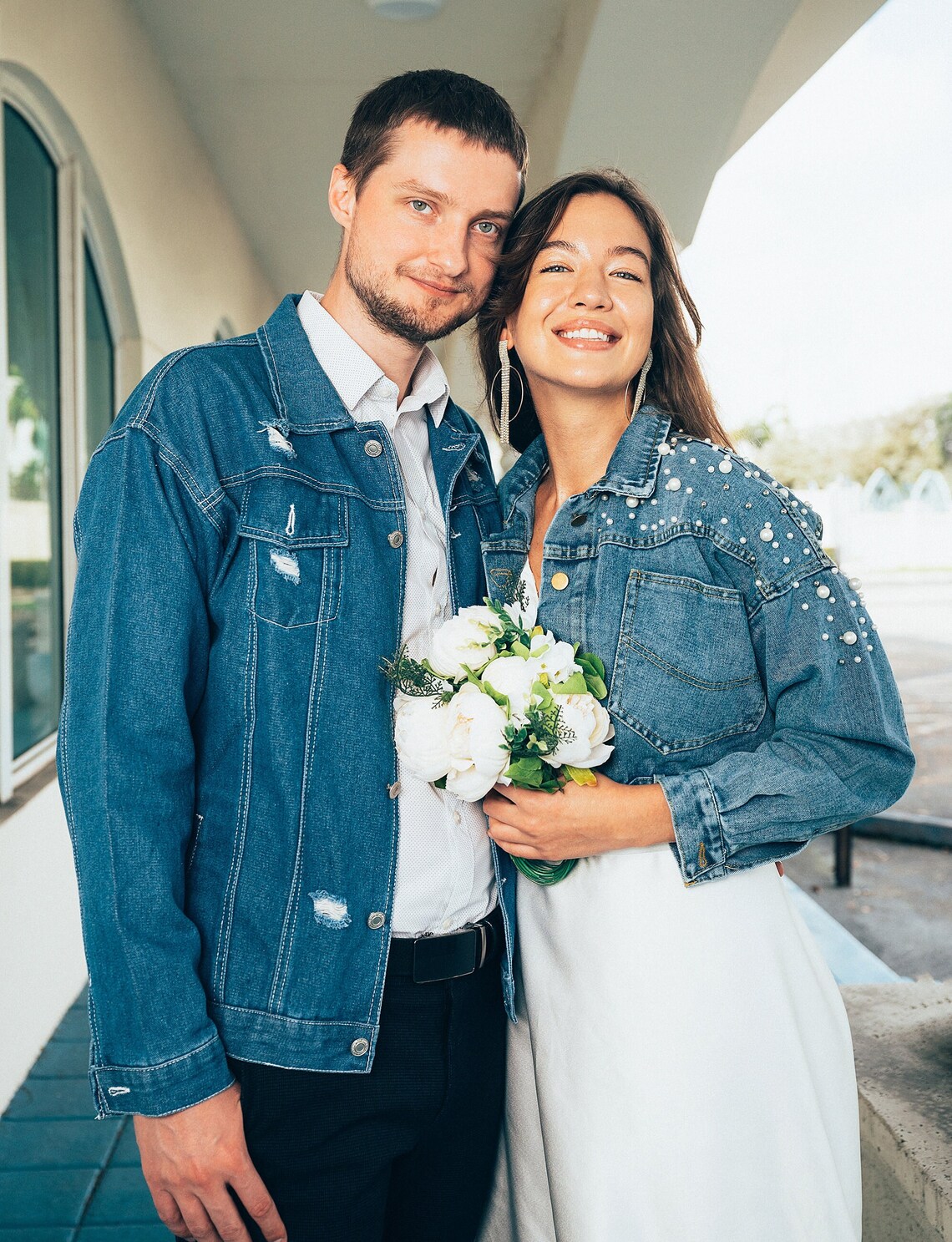 Wedding Jackets, Custom Jean Jacket, Bride and Groom Jacket ...