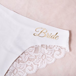 Lace Mrs Bridal Panties, Wedding Bride Underwear, Bachelorette Favors ...