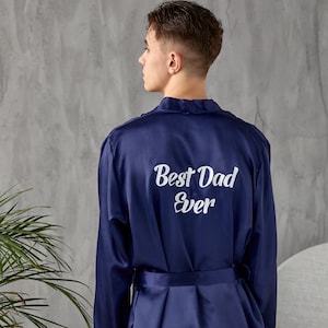 Custom Men's Satin Robe, Groom Robe, Groomsmen Robes, Wedding Men's ...