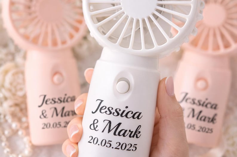 Custom Wedding Hand Fans, Wedding Guest Favors, Summer Ceremony Fans ...