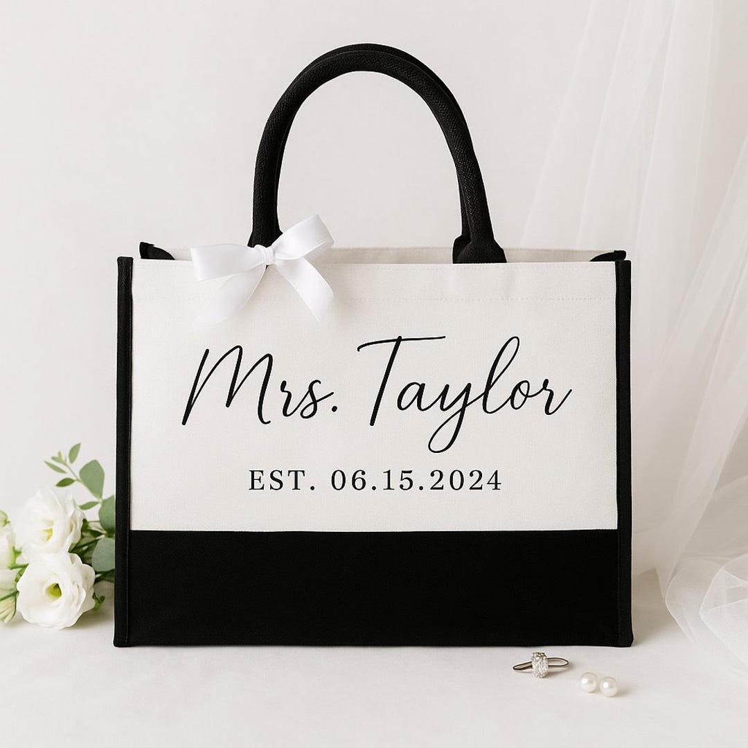 Custom Bridal Tote Bag – Bride Party GIFT – Wedding Party Gift ...