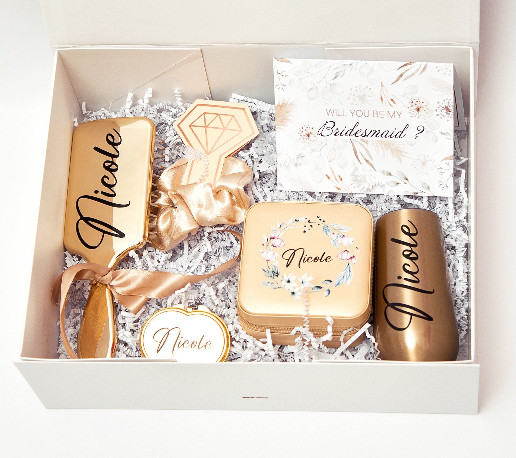 Maid of Honor Git Box, Bridesmaid Proposal Gift Box, Custom Gifts Box ...