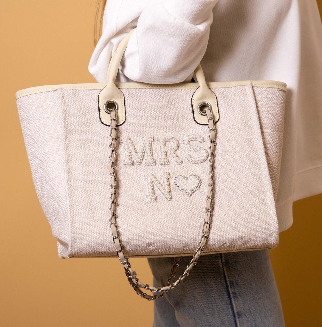 Mrs Custom Tote Bag, Bride Tote Bag, Bridesmaid Totes, Bachelorette ...