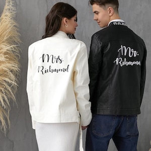 Groom and Bride Jackets, Wedding Jackets, Honeymoon Jackets,mr and Mrs ...