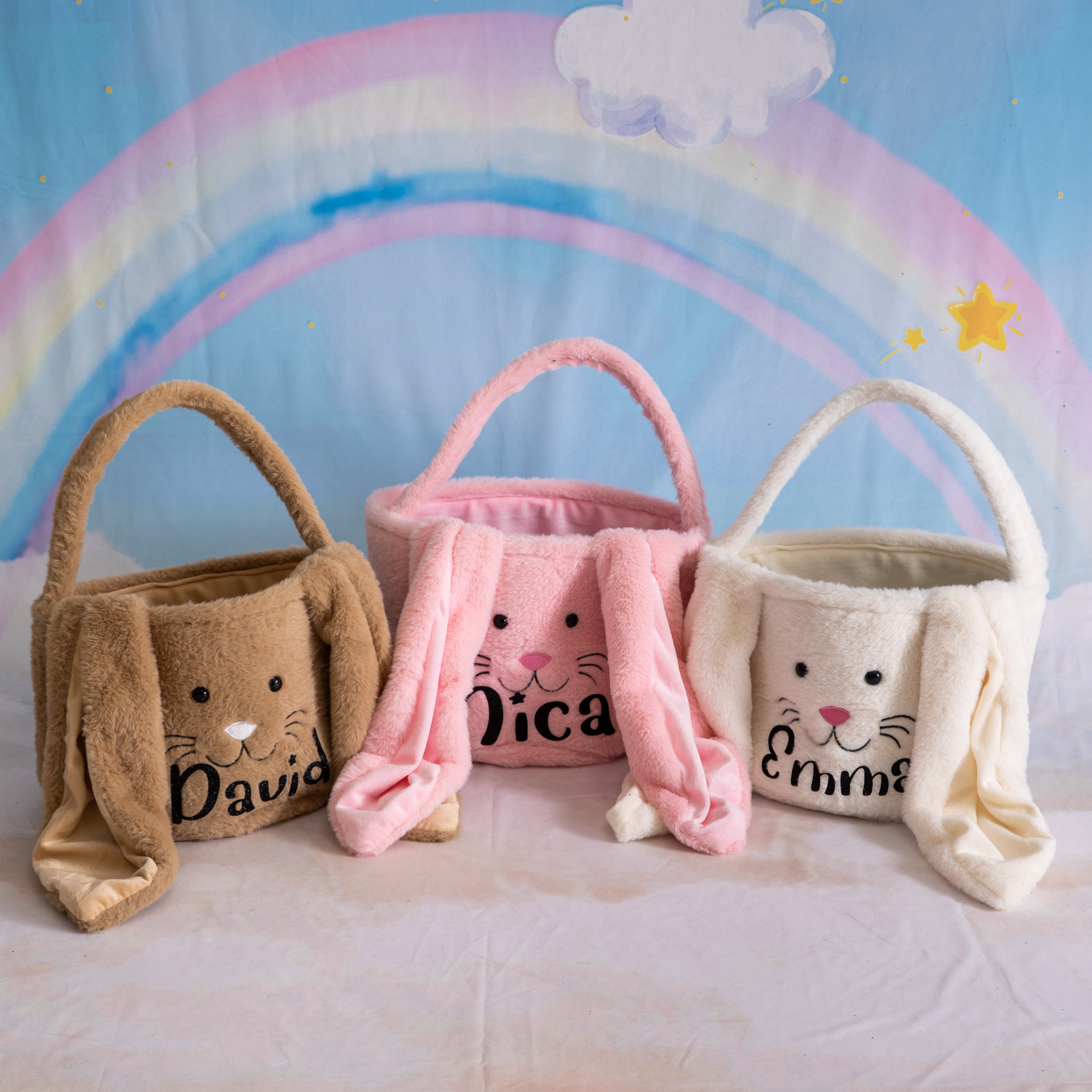 Easter Egg Hunt Basket, Personalized Easter Basket, Kids Bunny Basket ...