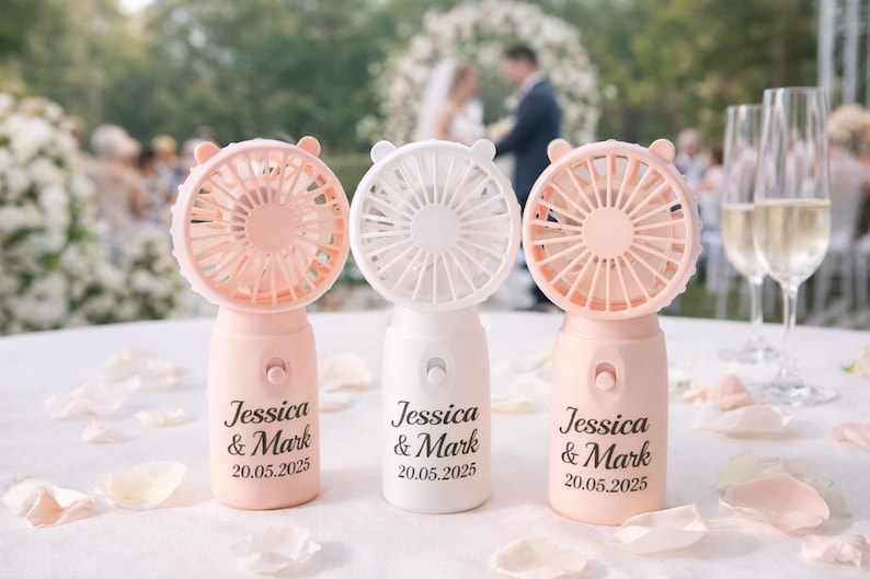 Custom Wedding Hand Fans, Wedding Guest Favors, Summer Ceremony Fans ...